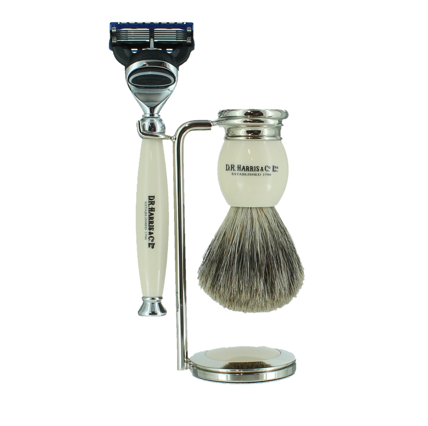 D R Harris 3 Piece Traditional Shaving Set - Ivory